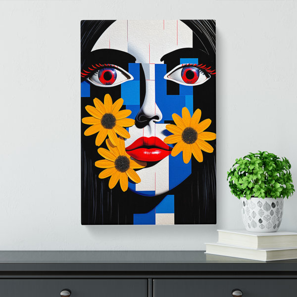 Marlow Home Co. Daisy Constructivism No.2 - Print on Canvas | Wayfair.co.uk